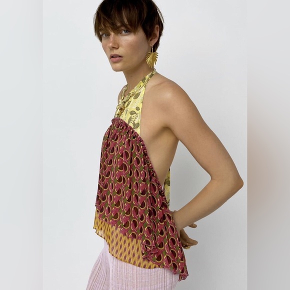 Zara | Tops | Zara Boho Backless Halter Top | Poshmark